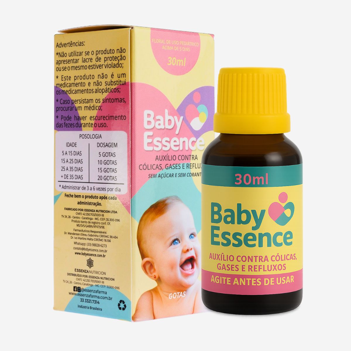 Baby Essence 30ml – Alívio da Cólica, Gases, Refluxo e Disquesia ...